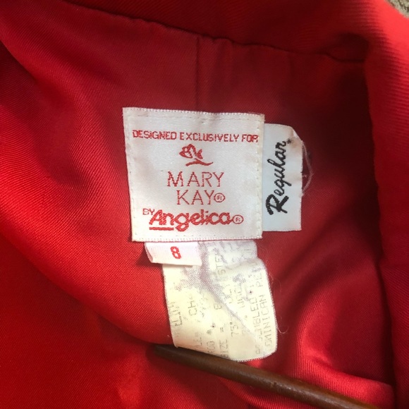 Angelica | Jackets & Coats | Vintage Mary Kay Red Blazer Jacket 8 ...